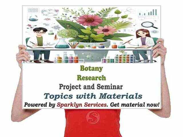 Botany Project Seminar Proposal Topics And Materials
