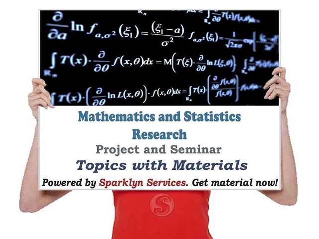 Mathematics And Statistics Project Seminar Proposal Topics And Materials
