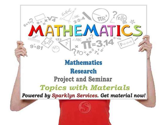 Mathematics Project Seminar Topics And Materials